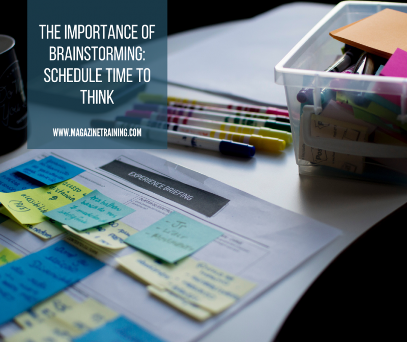 "Most people don't actually think...": The Importance of Brainstorming