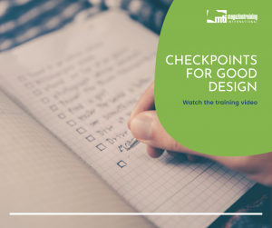Checkpoints for good design - Magazine Training International