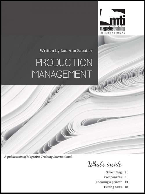 Production management - Magazine Training International