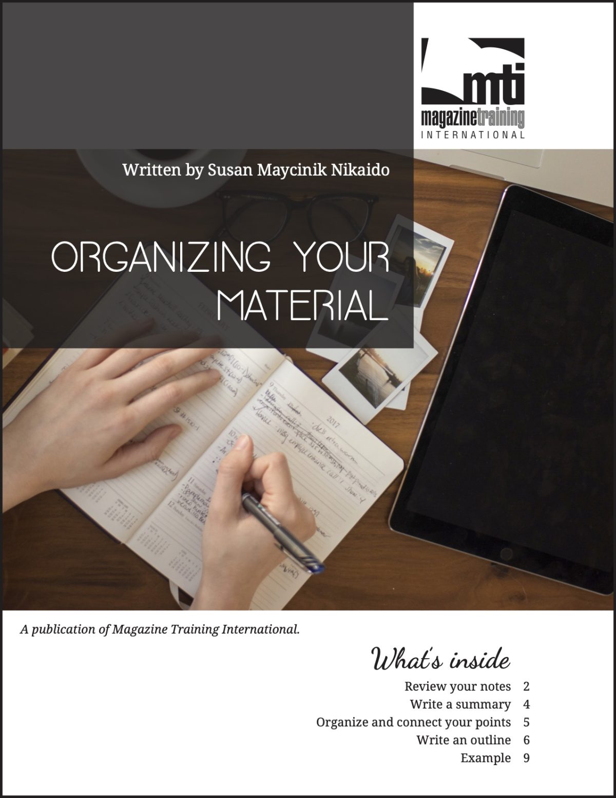 Organizing your material - Magazine Training International