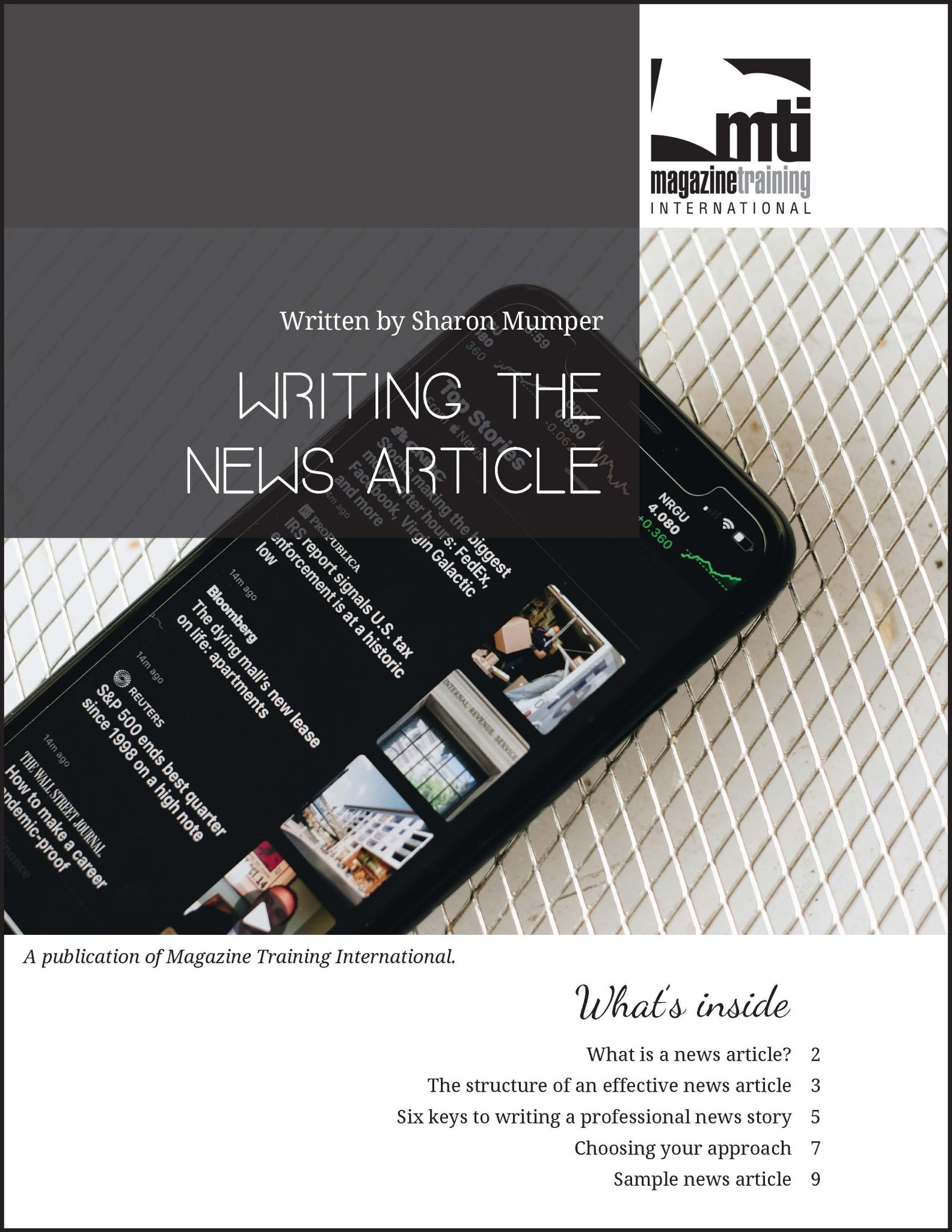 Writing the news article - Magazine Training International